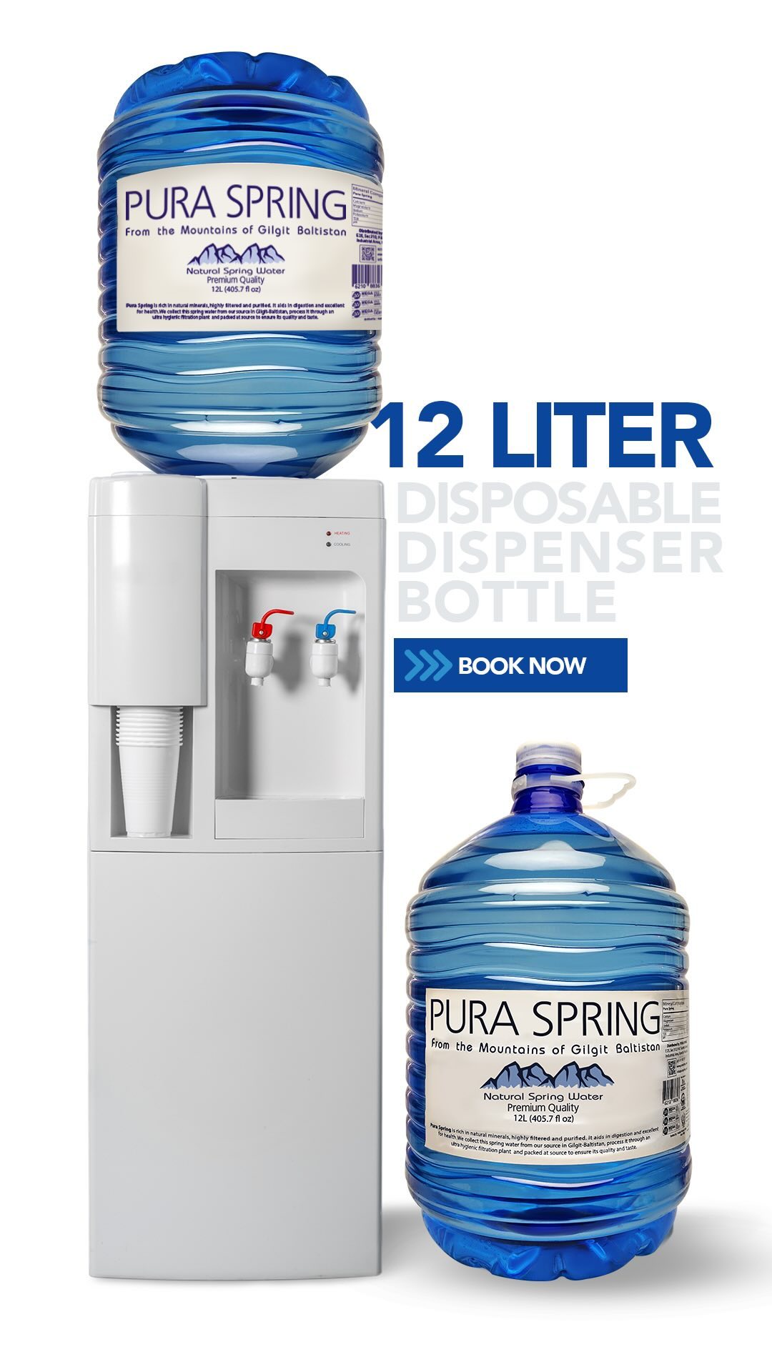 Spring Water | Organic Glacier Sparkling Water | Pura Spring