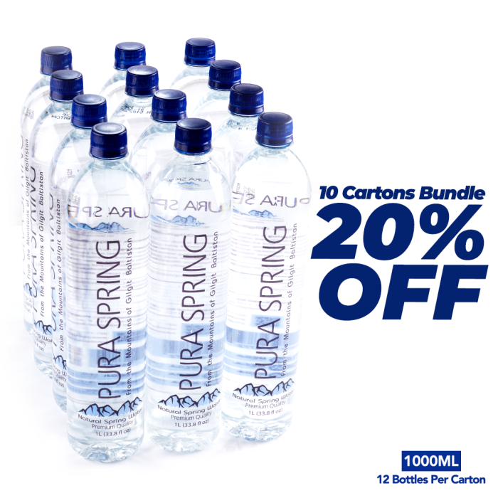 Pura Spring Water 1000ml (10 Cartons Bundle) - puraspring